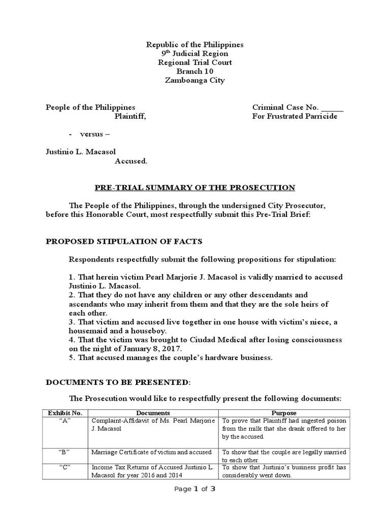 Pre-Trial Summary Prosecution | Prosecutor | Legal Procedure | Free 30 ...