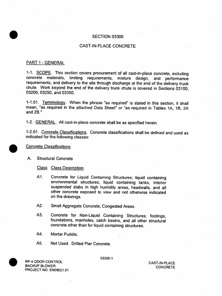 A3 Concrete Specifications and Requirements | PDF | Construction ...