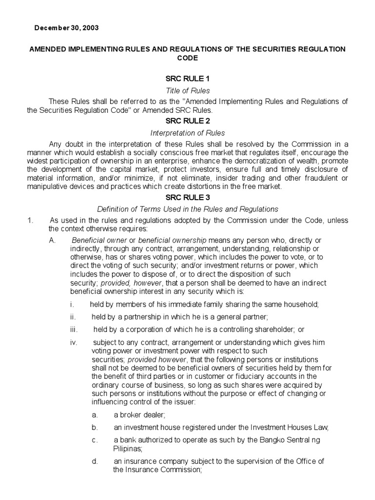 AMENDED IRR-RA 8799 - Amended Implementing Rules and Regulations of The ...