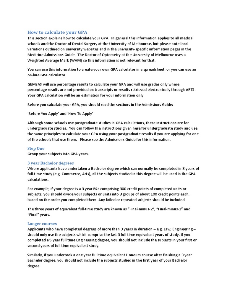 How To Calculate Your GPA PDF | PDF