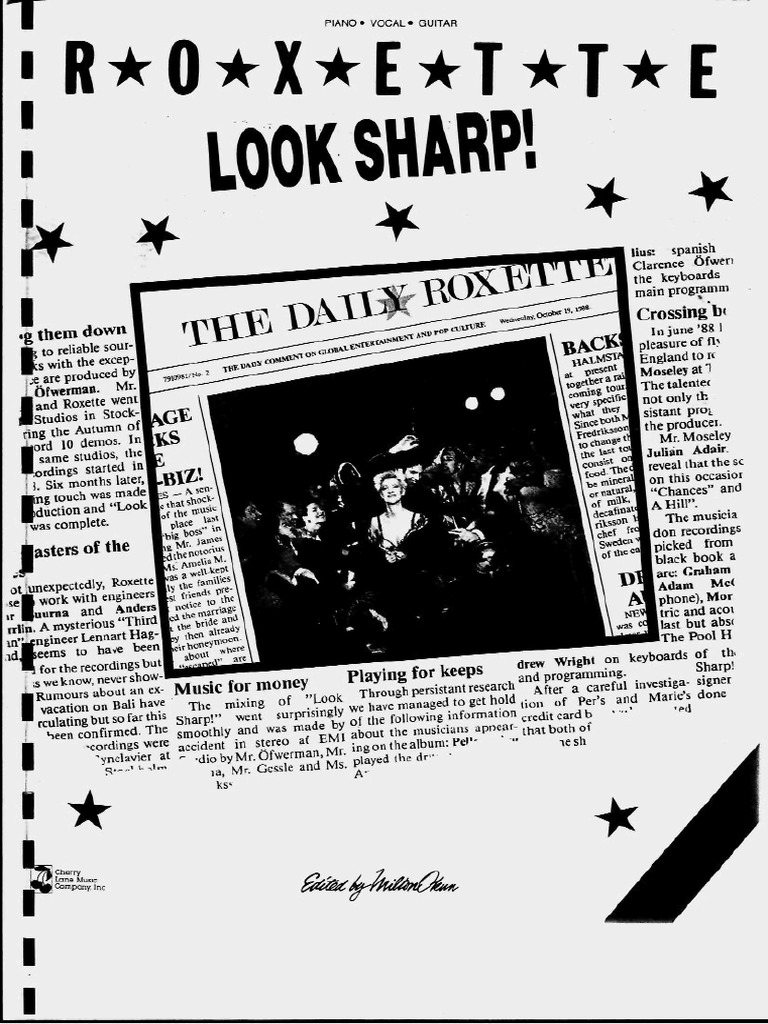 Roxette - Look Sharp PDF | PDF | Pop Music | Entertainment (General)