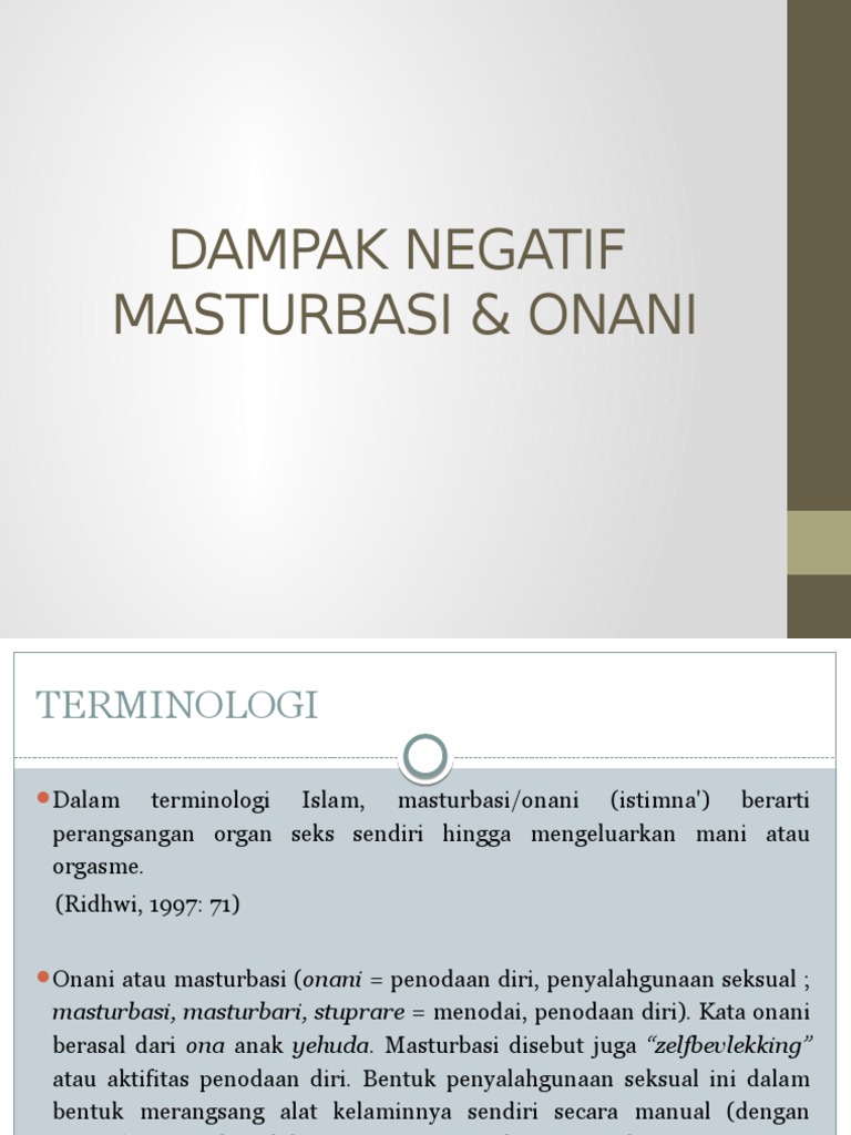 Dampak Negatif Masturbasi & Onani | PDF
