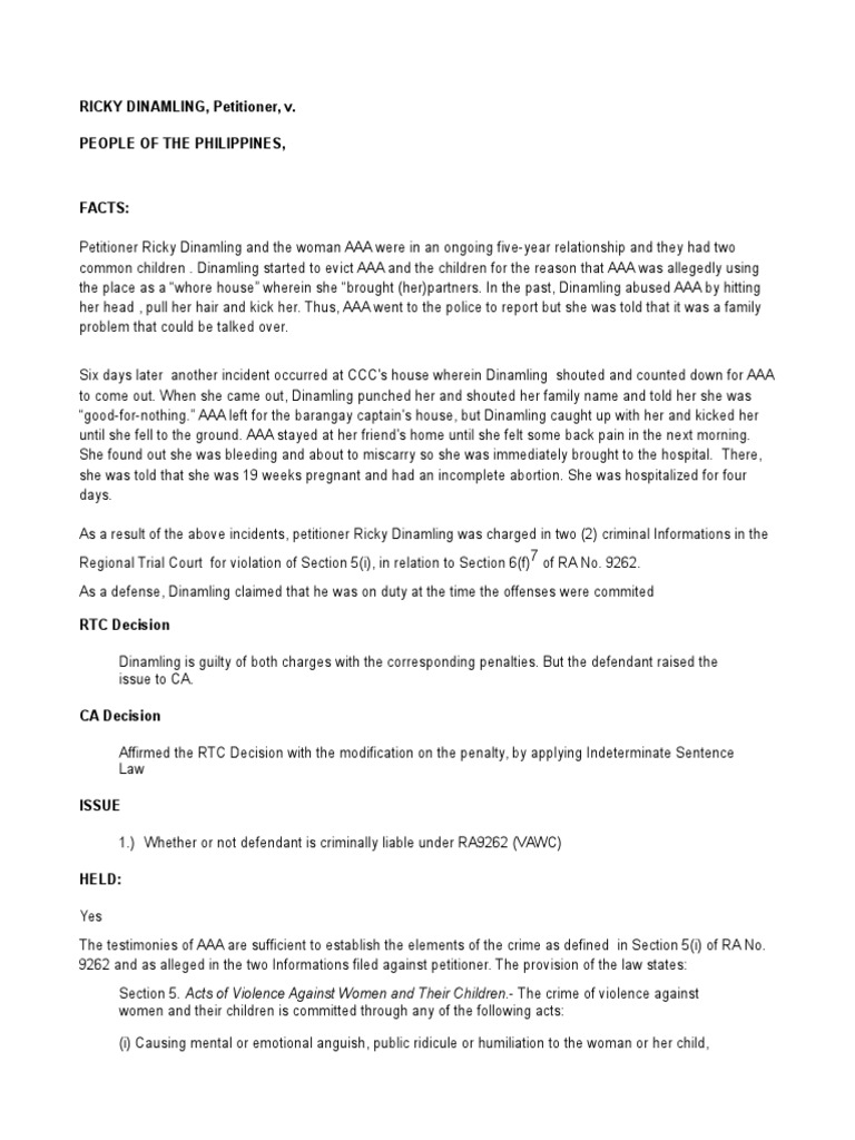 PP Vs Dinamling | PDF | Victimology | Crime & Violence