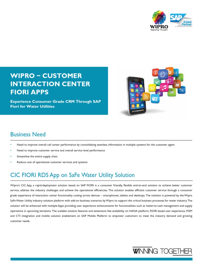 Wipro Customer Interaction Center FIORI Apps | PDF | Mobile App ...