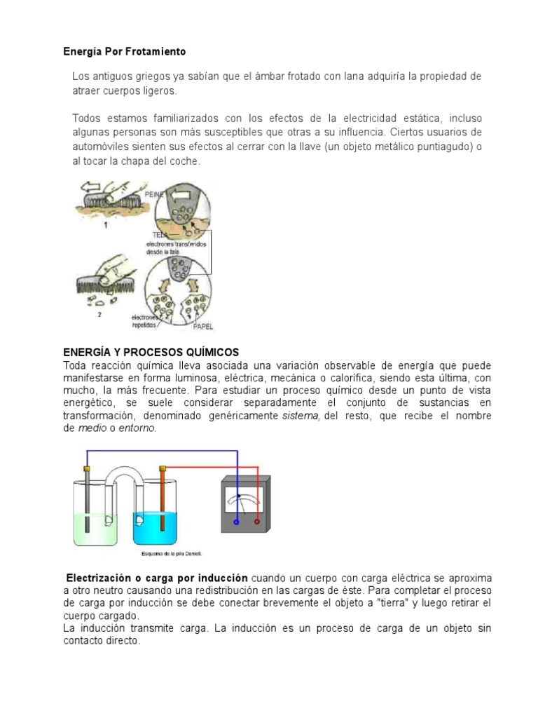 Energía Por Frotamiento | Electricidad | Corriente eléctrica