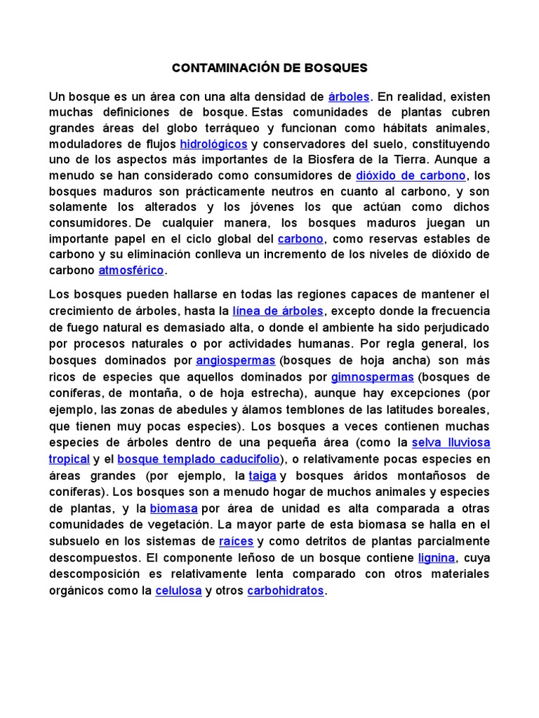 Contaminación de Bosques-1 | PDF | Los bosques | Arboles