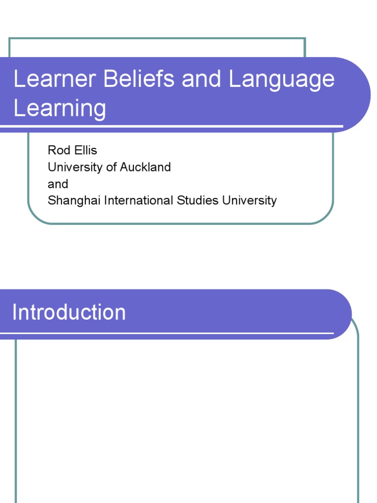 Learner Beliefs and Language Learning | PDF | Learning | Applied ...
