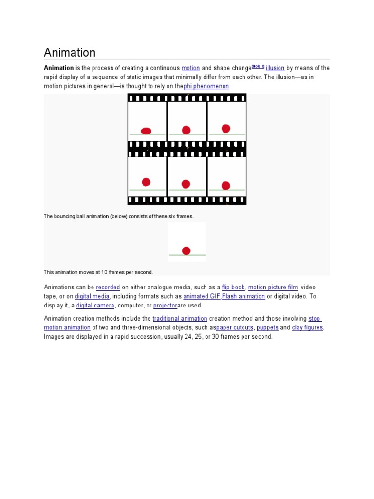 Animation: Animation Is The Process of Creating A Continuous | PDF ...