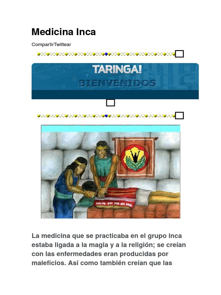 Medicina Inca | PDF | Imperio Inca | Plantas medicinales