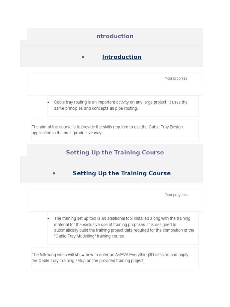 Cable Tray Modelling IN E3D 2.1 | PDF | Cable | Computing