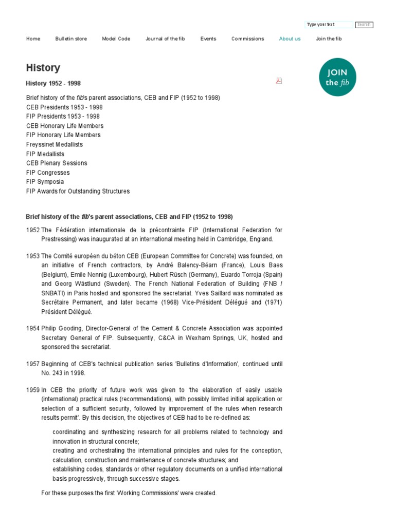 Ceb Fip History | PDF | United Nations General Assembly | Concrete