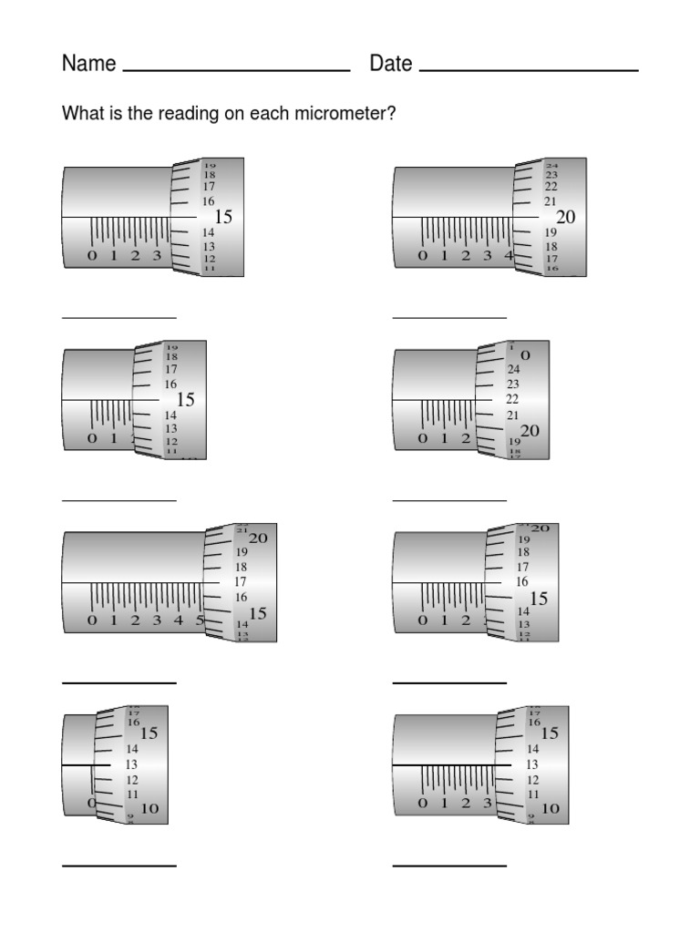 Micrometer Readings Guide | PDF | Science & Mathematics | Technology ...