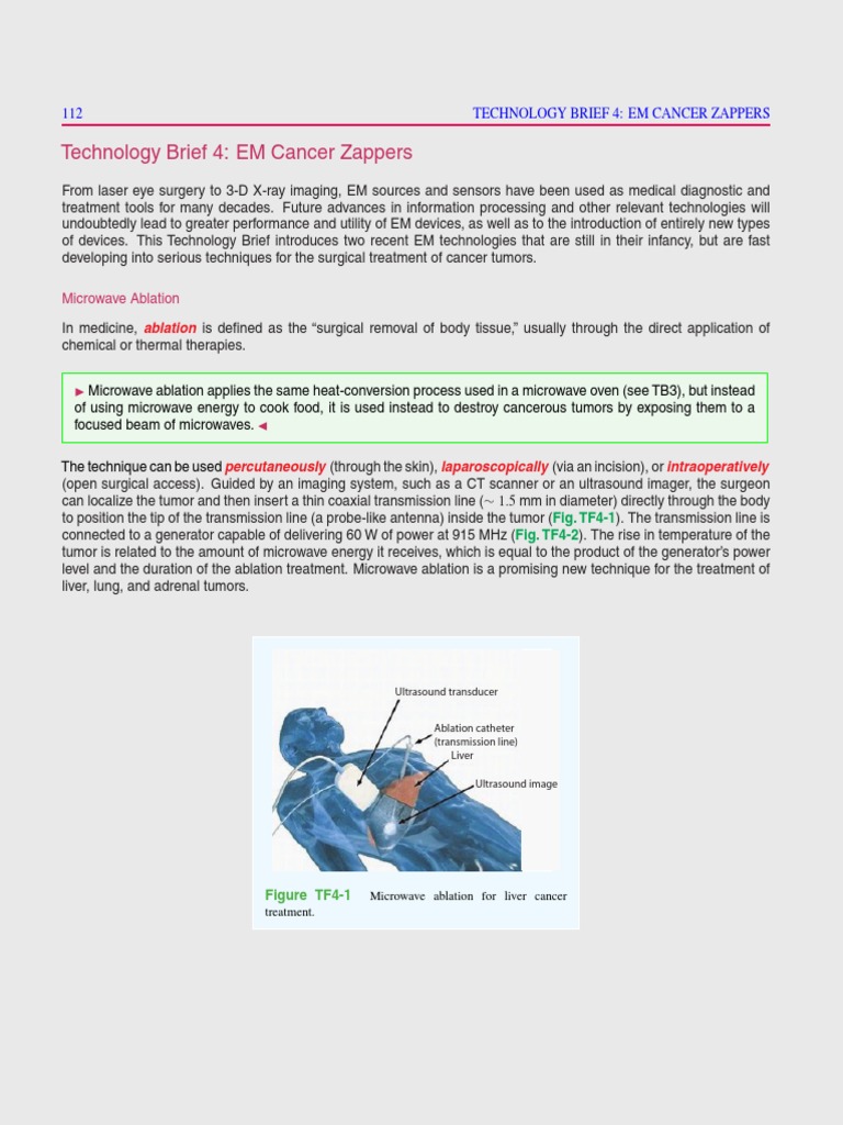 EM Cancer Zappers | PDF | Ablation | Medical Imaging