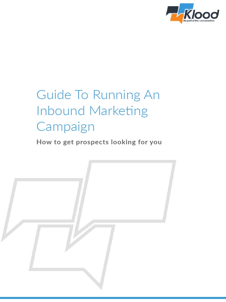Guide To Inbound Campaign | PDF | Ad Words | Advertising