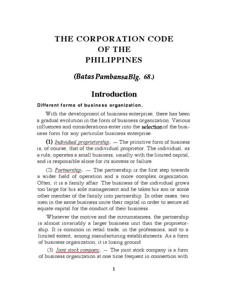 Corporation Code - de Leon | PDF | Corporations | Trust Law