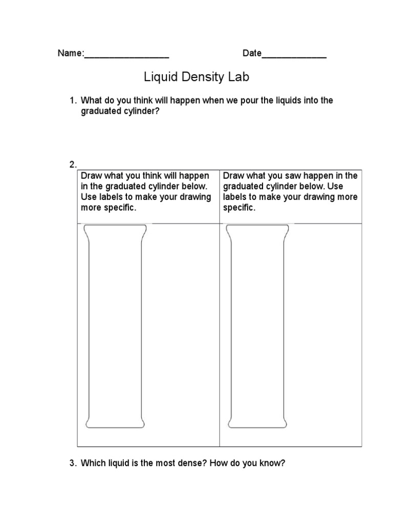 Liquid Density Lab | PDF | Self-Improvement