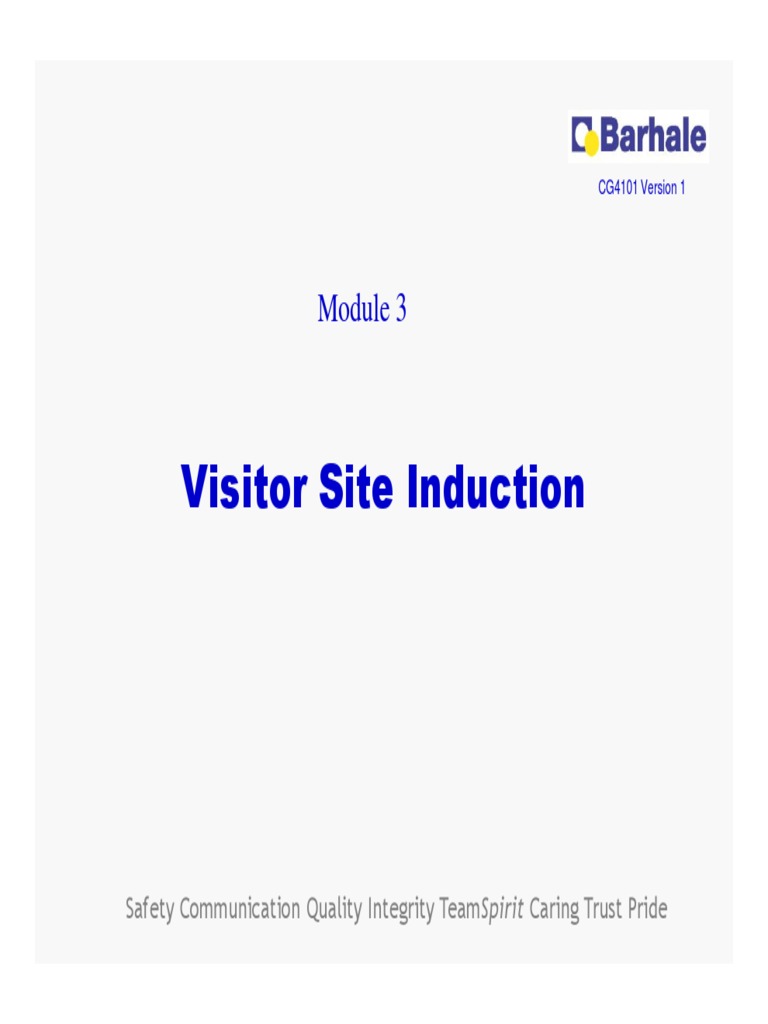 Barhale Inductions Visitor Site Induction Module 3 | PDF | Firefighting ...