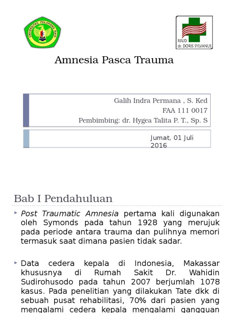 Amnesia Pasca Trauma | PDF | Pengembangan Diri | Kesehatan Holistik