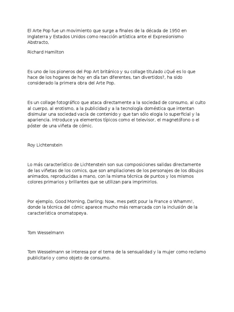 Arte Pop | PDF | Andy Warhol