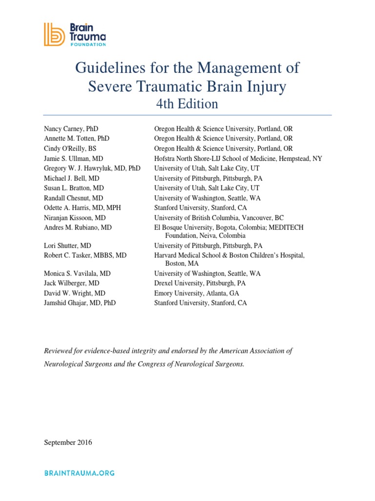 Trauma Brain Foundation Guideline | PDF | Evidence Based Medicine ...