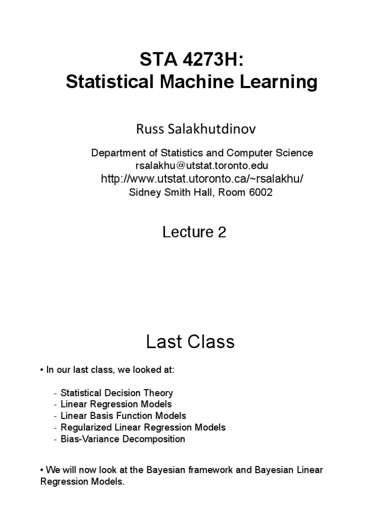 Lecture2 2013 | PDF | Bayesian Inference | Normal Distribution
