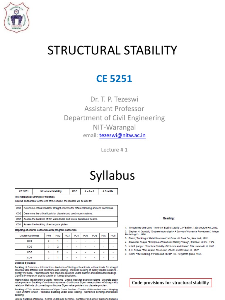 Structural Stability - Lecture 2 | PDF