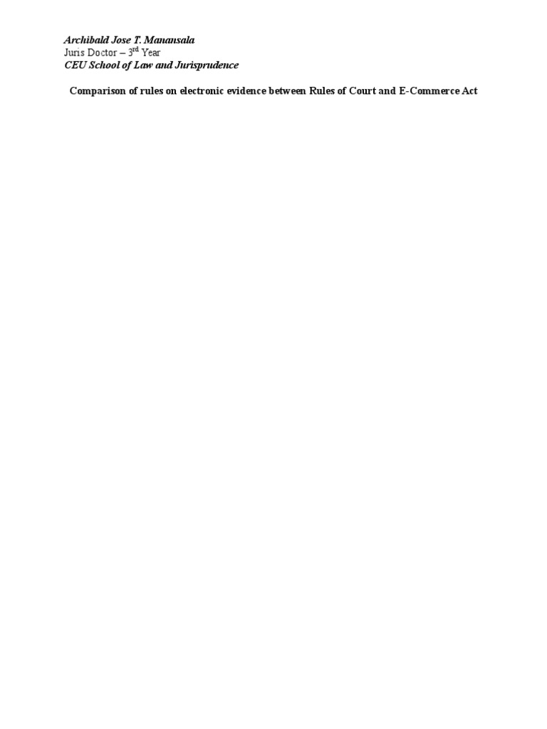 Paper Rules On Evidence | PDF