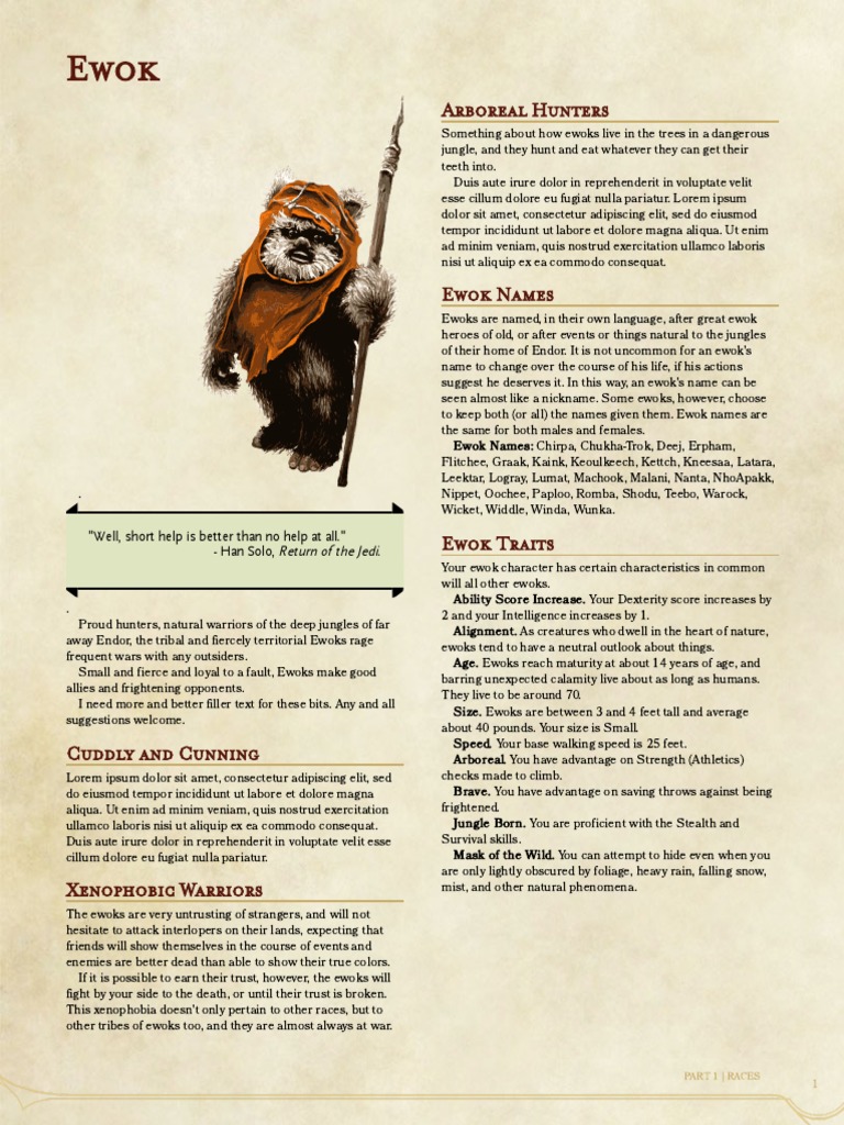 D&D 5e Ewok
