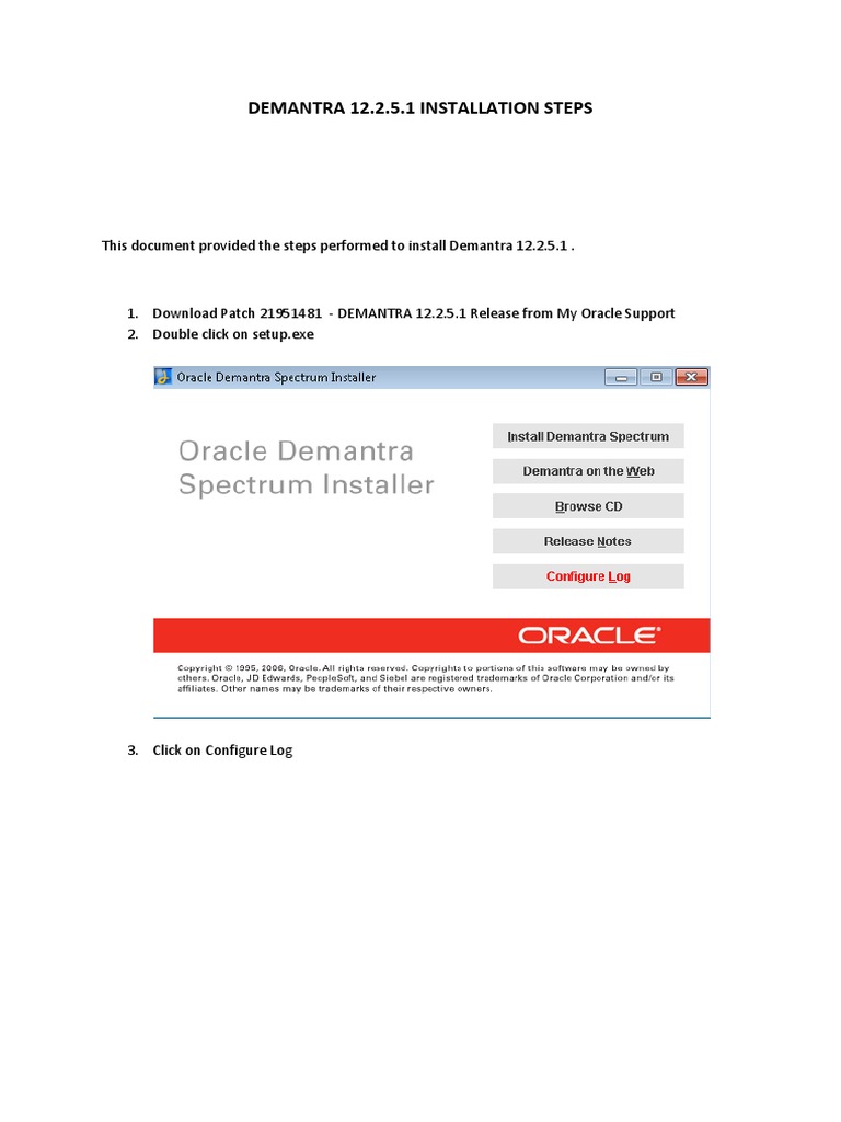 Demantra12251 Installation | PDF | Oracle Database | Installation (Computer Programs)