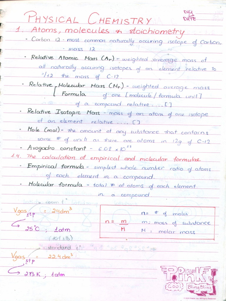 As Chemistry Handwritten Notes | PDF