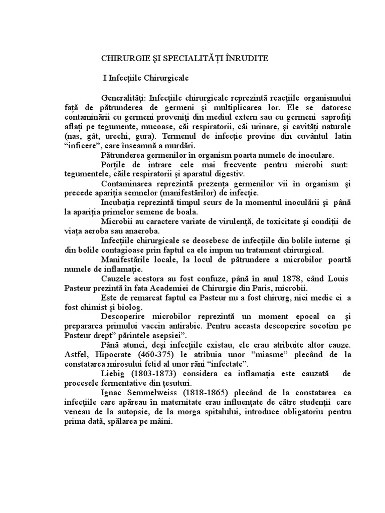 Carte Chirurgie - Word | PDF