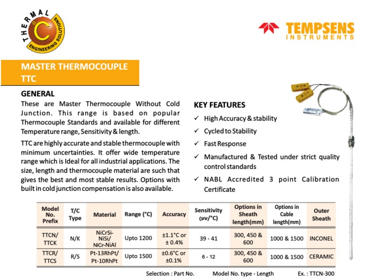 Master Thermocouple TTC | PDF