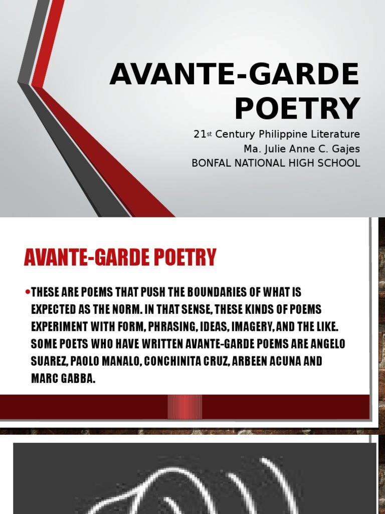 Avante Garde Poetry | Poetry | Arts (General)