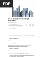 Plastering Checklist | PDF | Masonry | Plaster