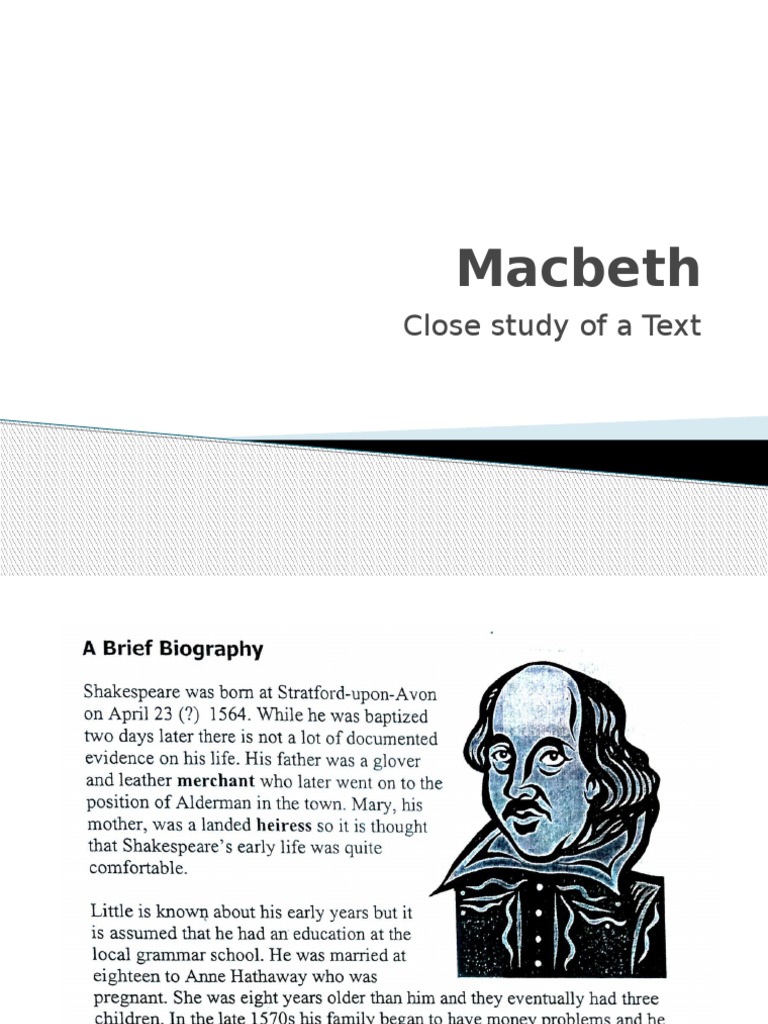 Macbeth Close Study | PDF | Macbeth