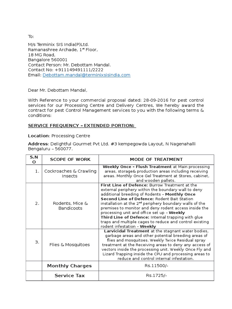 Terminix | PDF | Confidentiality | Contractual Term