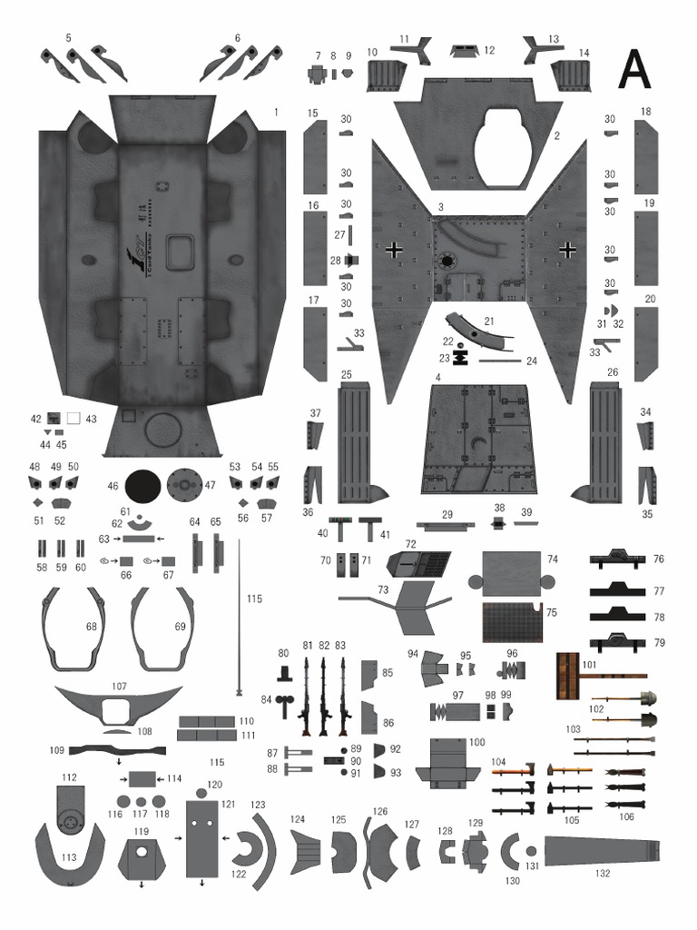 Hetzer - Paper Model Tank | PDF
