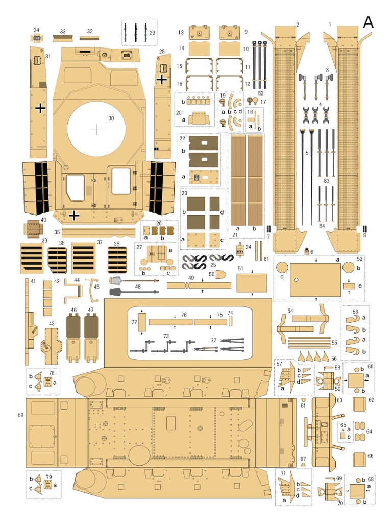 Panzer IV D Paper Model Tank | PDF
