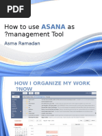How To Use Asana Tutorial For New Users | PDF | Computing | Software