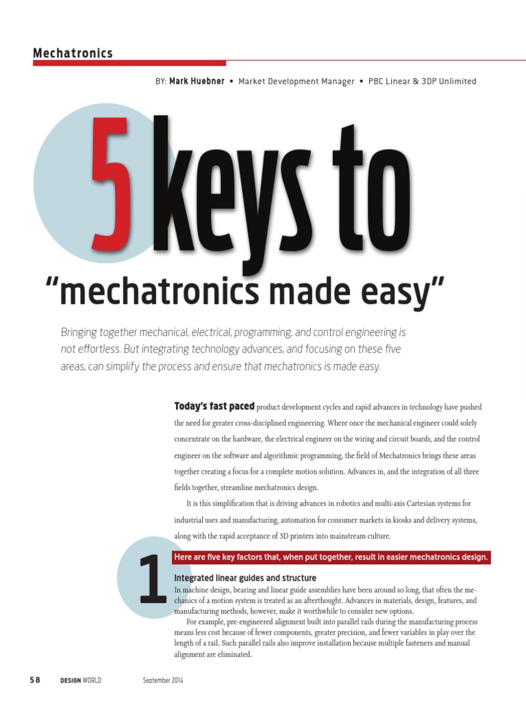 Keys To: "Mechatronics Made Easy" | Download Free PDF | 3 D Printing ...