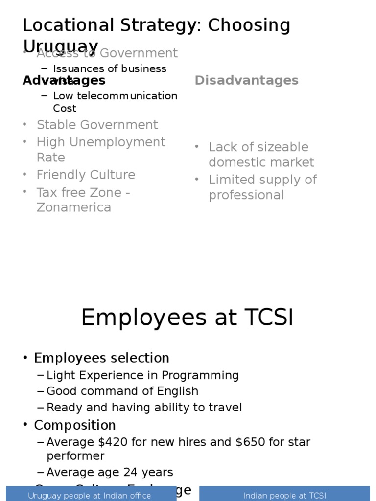 Locational Strategy: Choosing Uruguay: - Access To Government | PDF ...