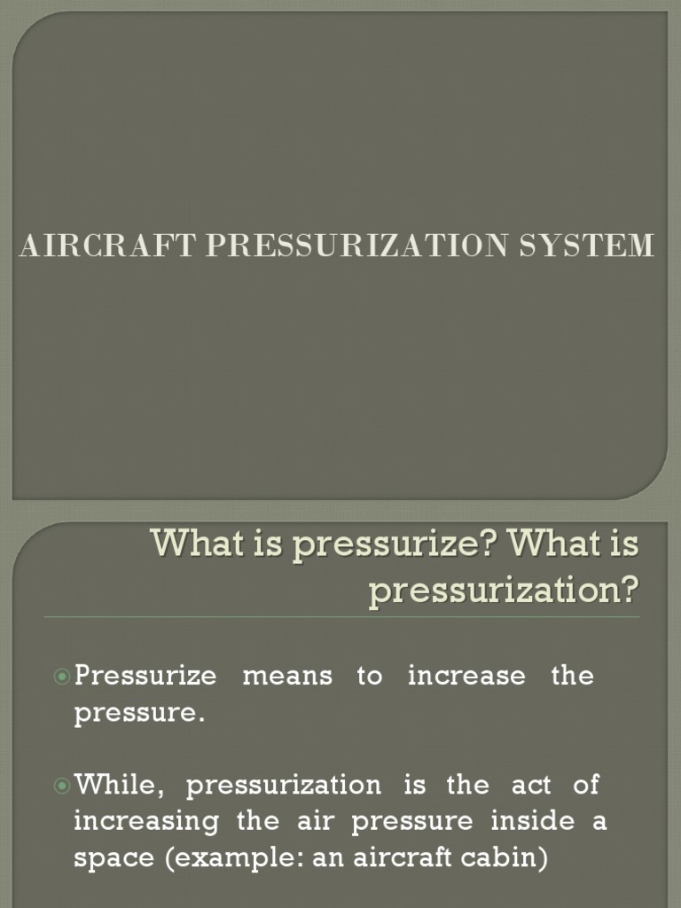 Aircraft Cabin Pressurization Guide | PDF | Air Conditioning | Gas ...
