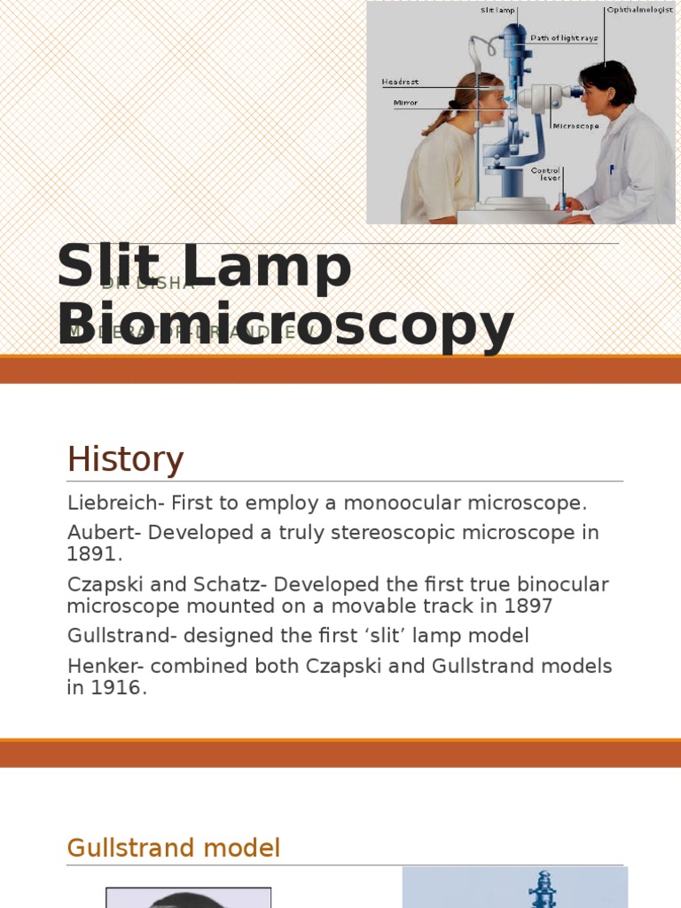 Slit Lamp | PDF | Cornea | Lens (Optics)