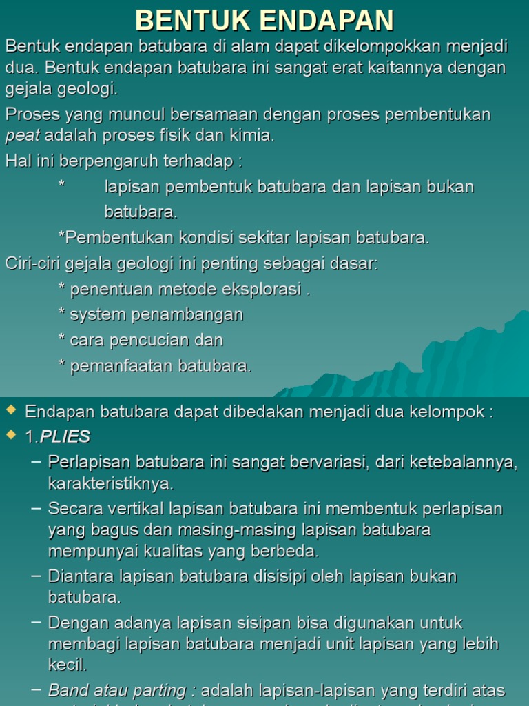 Bentuk Endapan | PDF