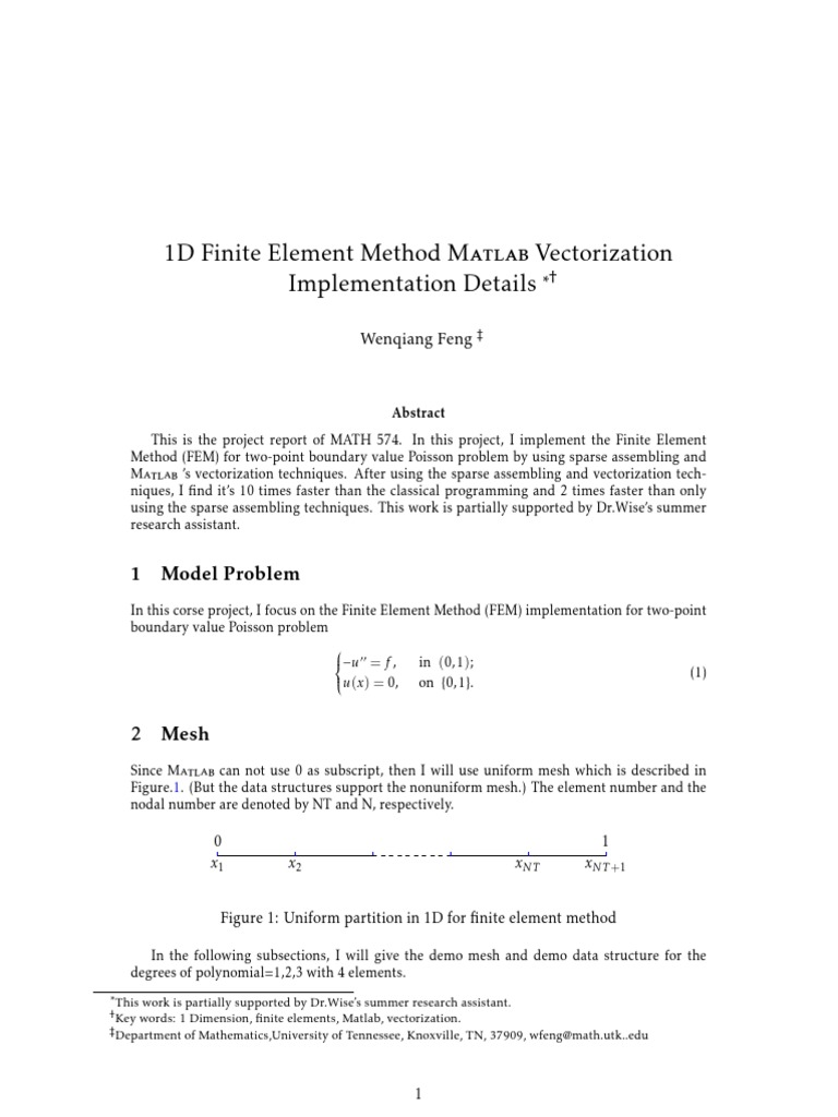Fem Project 1 | PDF | Finite Element Method | Basis (Linear Algebra)