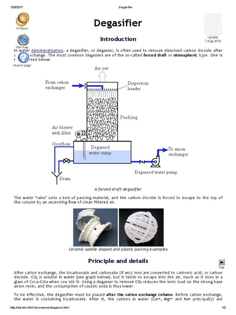 Degasifier | Download Free PDF | Carbon Dioxide | Ion Exchange