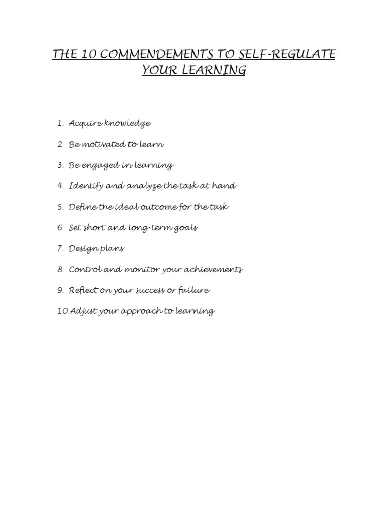 Ed205 Assgnmt 6 - Tips To Help Students Self-Regulate Their Learning ...