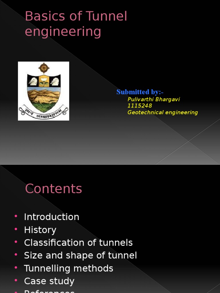 Tunnel Engineering | PDF | Tunnel | Infrastructure