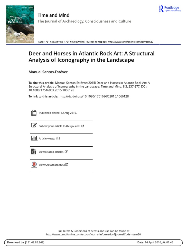 Deer and Horses in Atlantic Rock Art A Structural Analysis of ...
