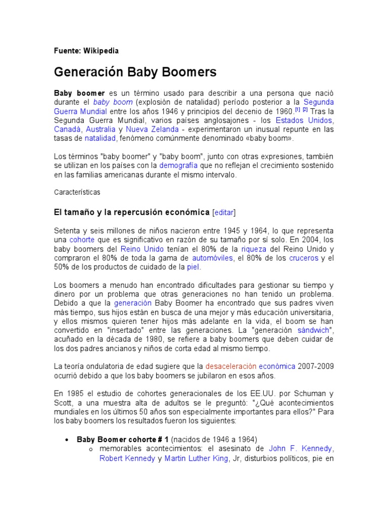 Generación Baby Boomers | PDF | Identidad Política | Baby Boomers